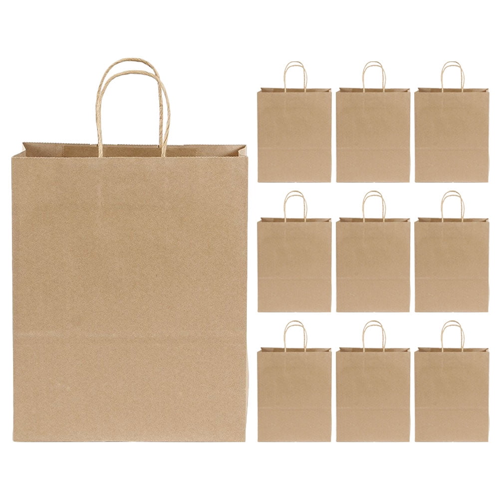 Howish brown paper gift bags 10pcs Kraft Paper Bags with Handles ...