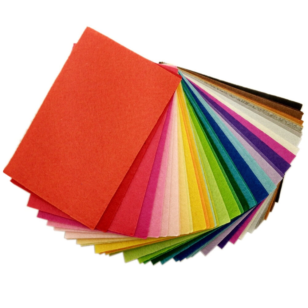 Howish felt slices 40pcs Adhesive Back Sheets for DIY Craft Making (40 ...