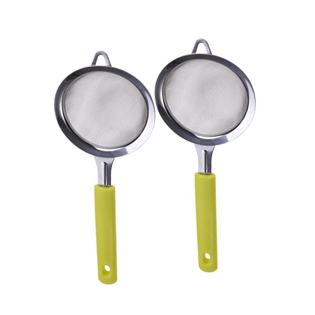 Howish powder sifter 2pcs Food Strainer Hand Held Flour Sifters Fine ...