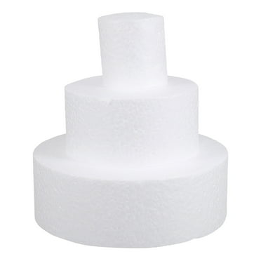 Set of 4 Round Foam Cake Dummies in Varying Sizes for 16" Tall Fake ...