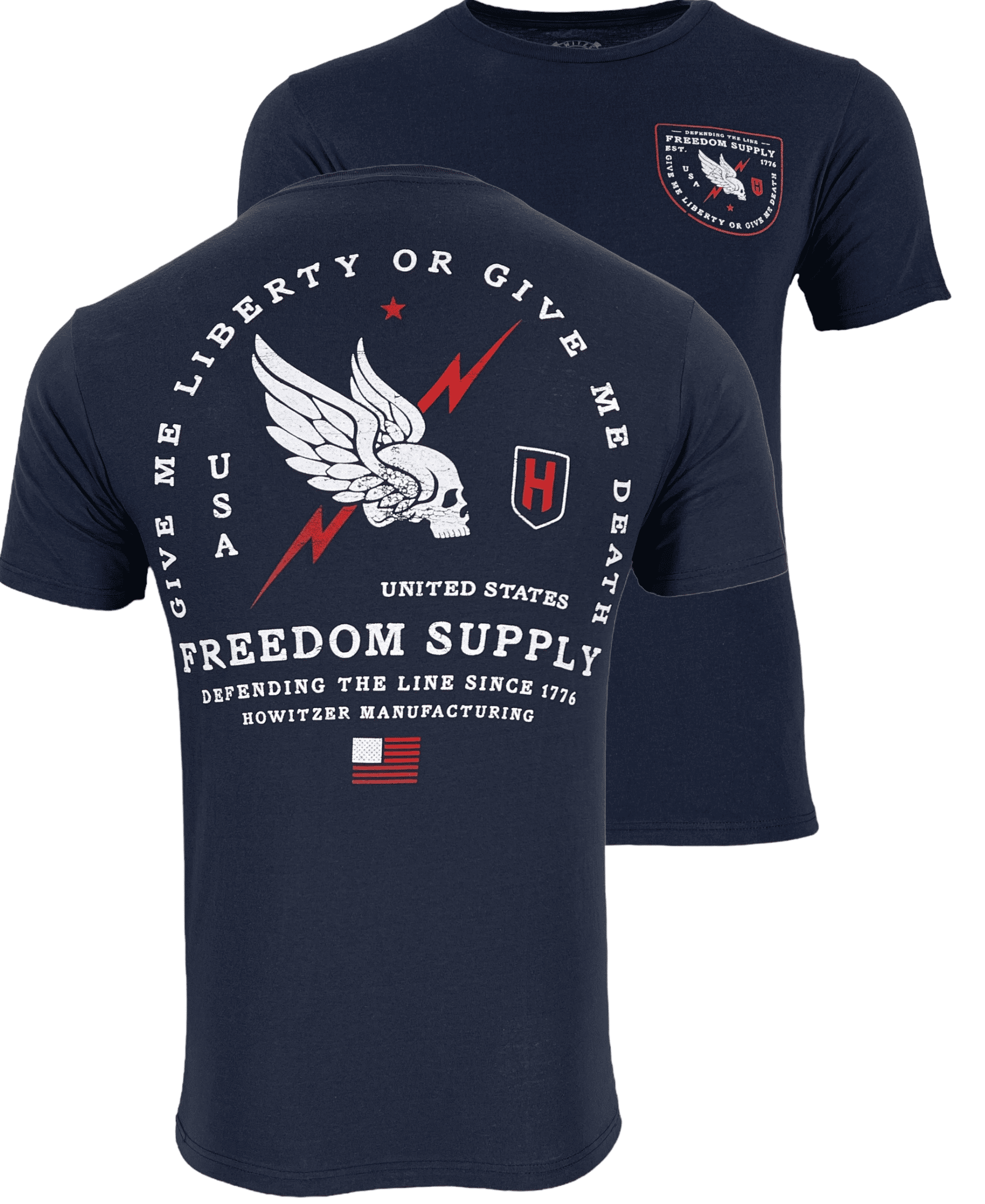 Howitzer Style Men's T-Shirt FREEDOM LINE Military Grunt MFG - Walmart.com