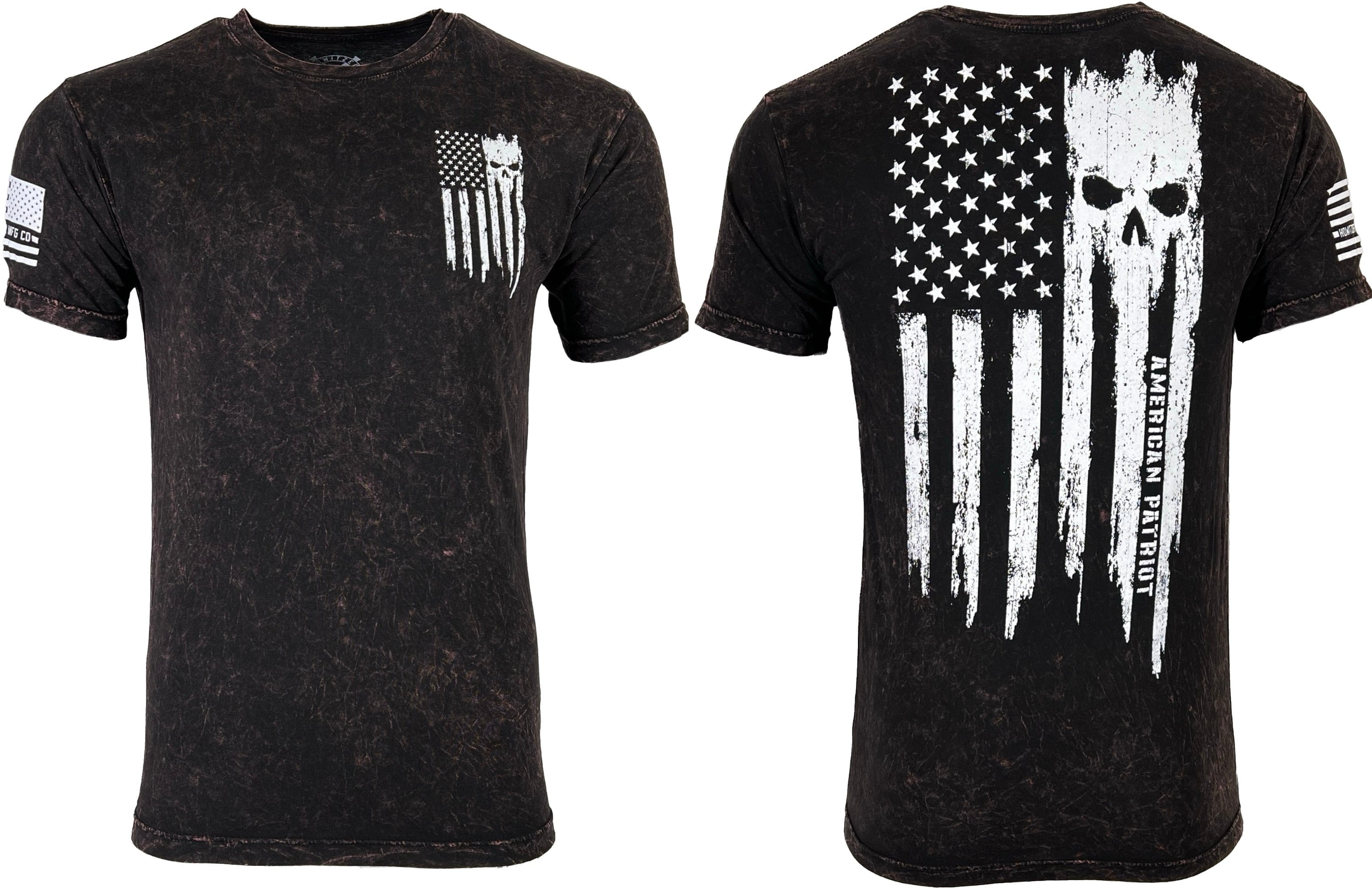 Howitzer Style Men's T-Shirt PATRIOT TORN Military Grunt - Walmart.com