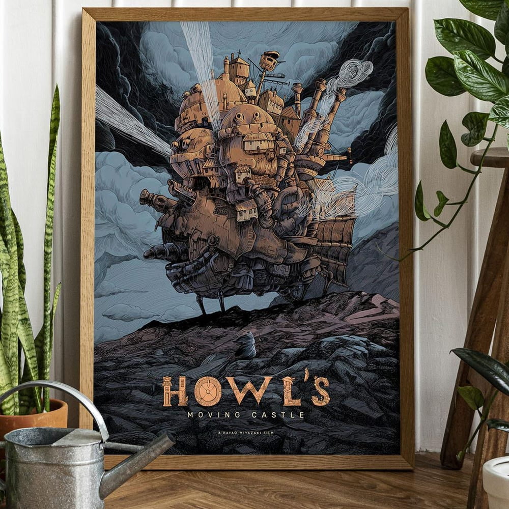Howl'S Anime Poster, Anime Prints, Movie Poster, Castle Prints, Moving ...