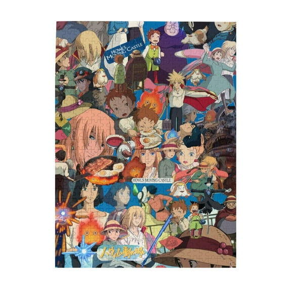 Howl'S Moving Castle 500 Pieces Wooden Puzzle Jigsaw Puzzles For Adults ...