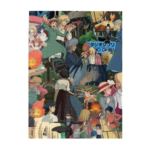 Howl'S Moving Castle 500 Pieces Wooden Puzzle Jigsaw Puzzles For Adults ...