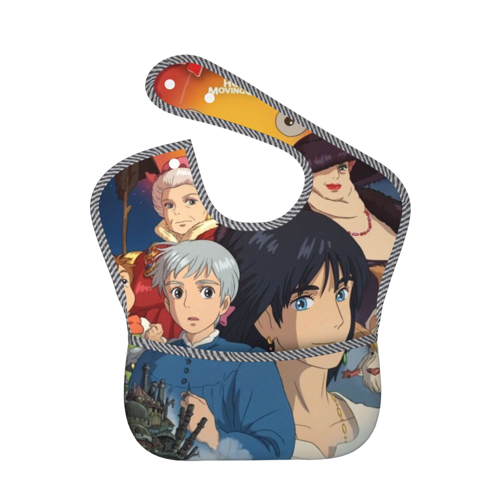 Howl'S Moving Castle Baby Feeding Bib Waterproof Food Bibs Toddler/Baby ...