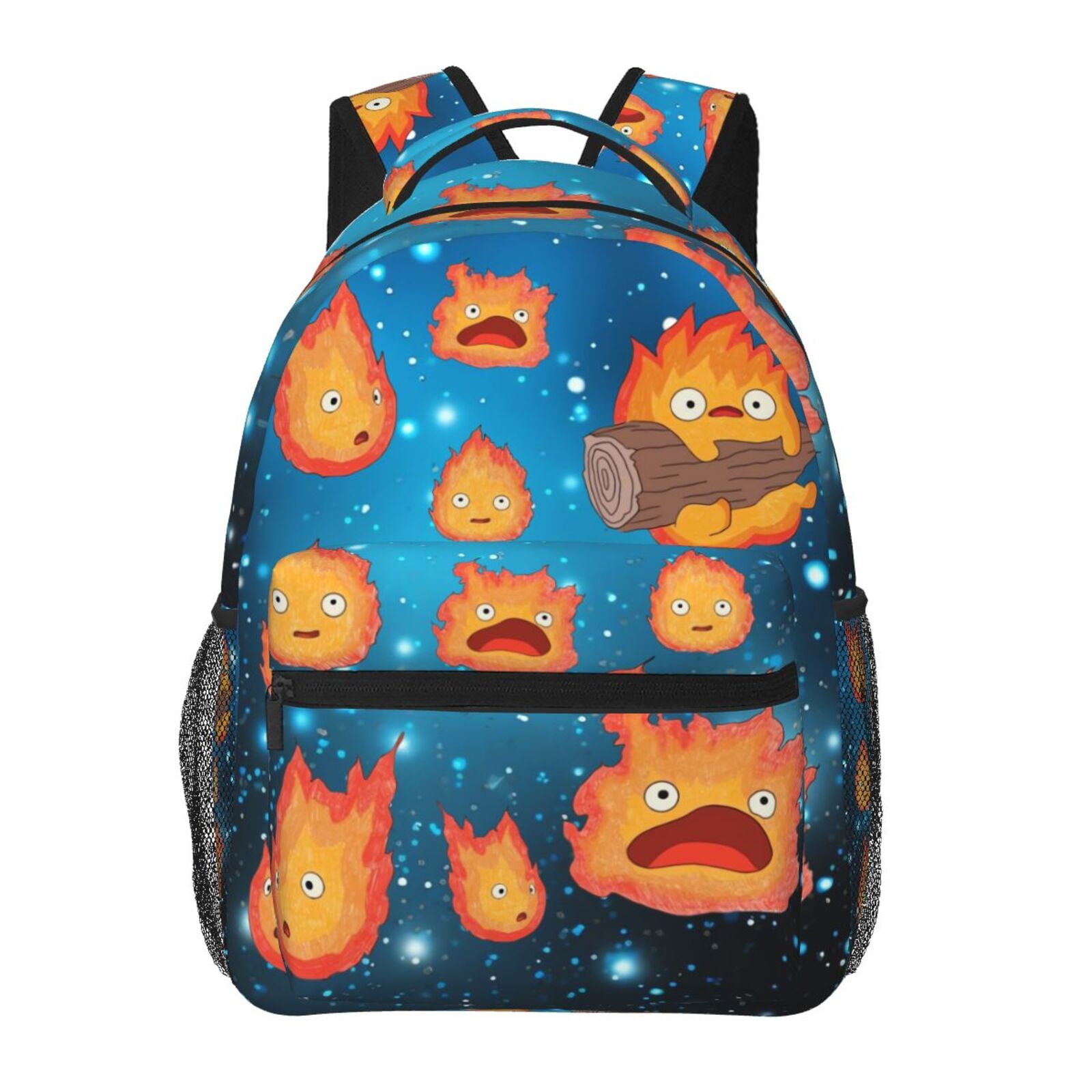Howl'S Moving Castle Calcifer Backpack Lightweight Bookbag Casual ...