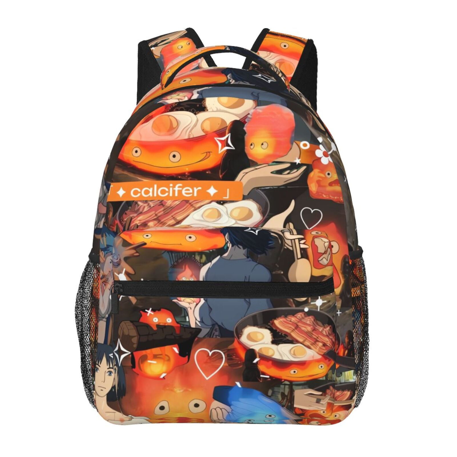 Howl'S Moving Castle Calcifer Backpack Lightweight Bookbag Casual ...