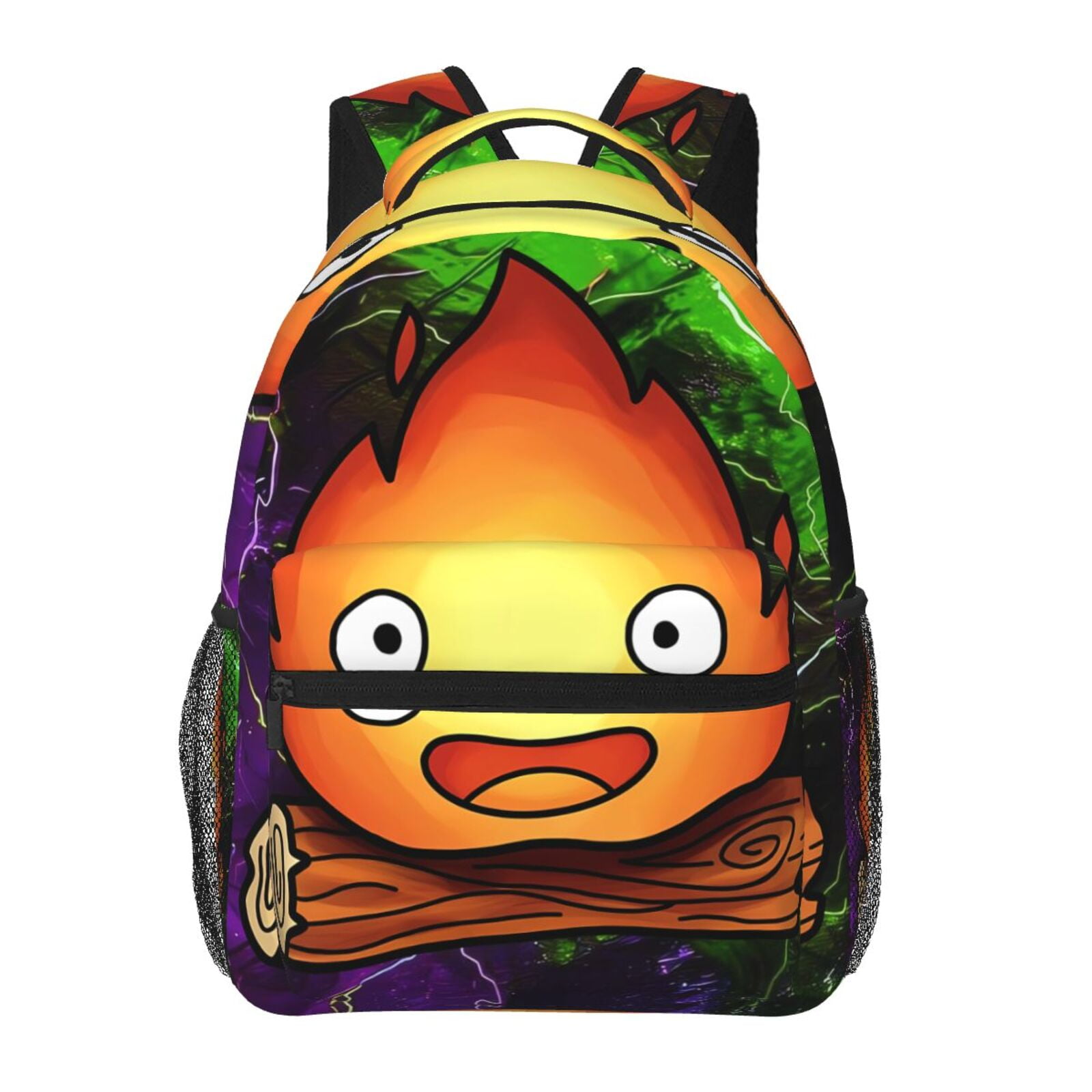 Howl'S Moving Castle Calcifer Backpack Lightweight Bookbag Casual ...