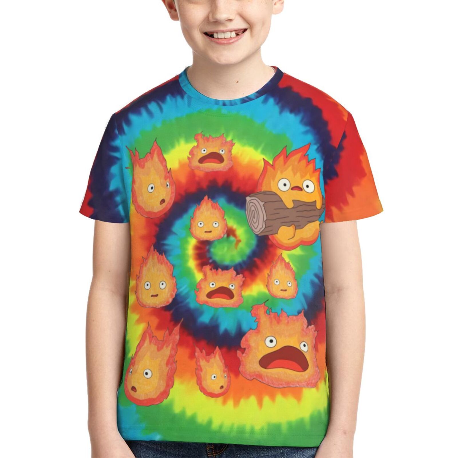 Howl'S Moving Castle Calcifer Kids T-Shirt 3d Printed Graphic T-Shirts ...