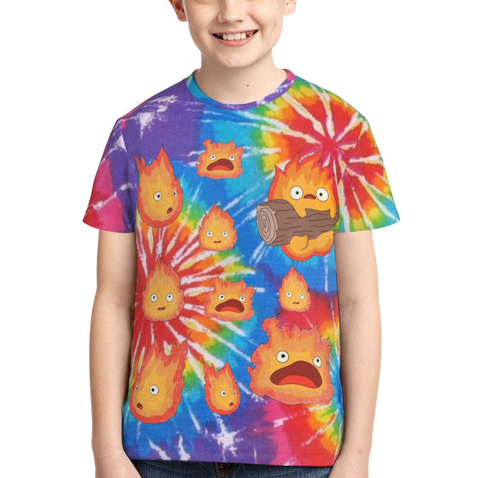 Howl'S Moving Castle Calcifer Kids T-Shirt 3d Printed Graphic T-Shirts ...