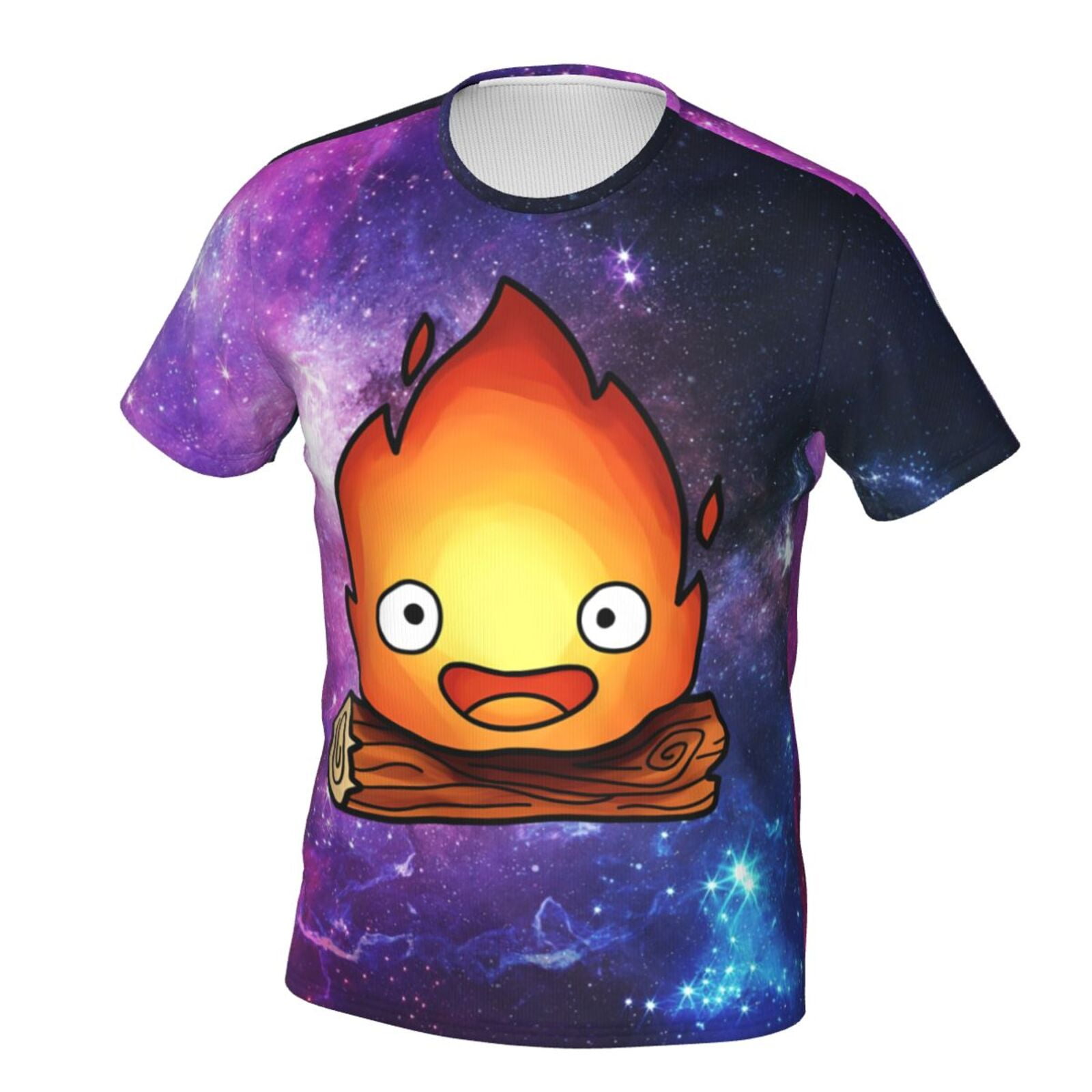 Howl'S Moving Castle Calcifer Unisex 3d Pattern Printed Short Sleeve T ...