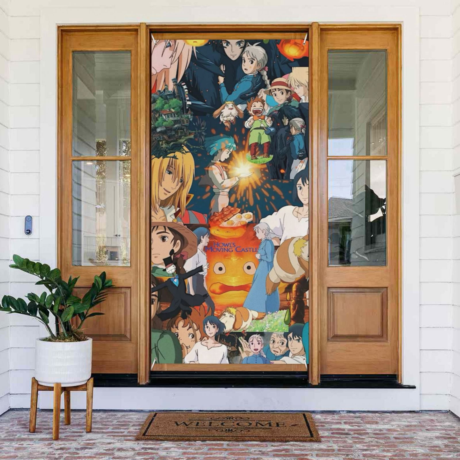 Howl'S Moving Castle Door Cover Decoration Front Door Cover 72.8 X 35.4 ...