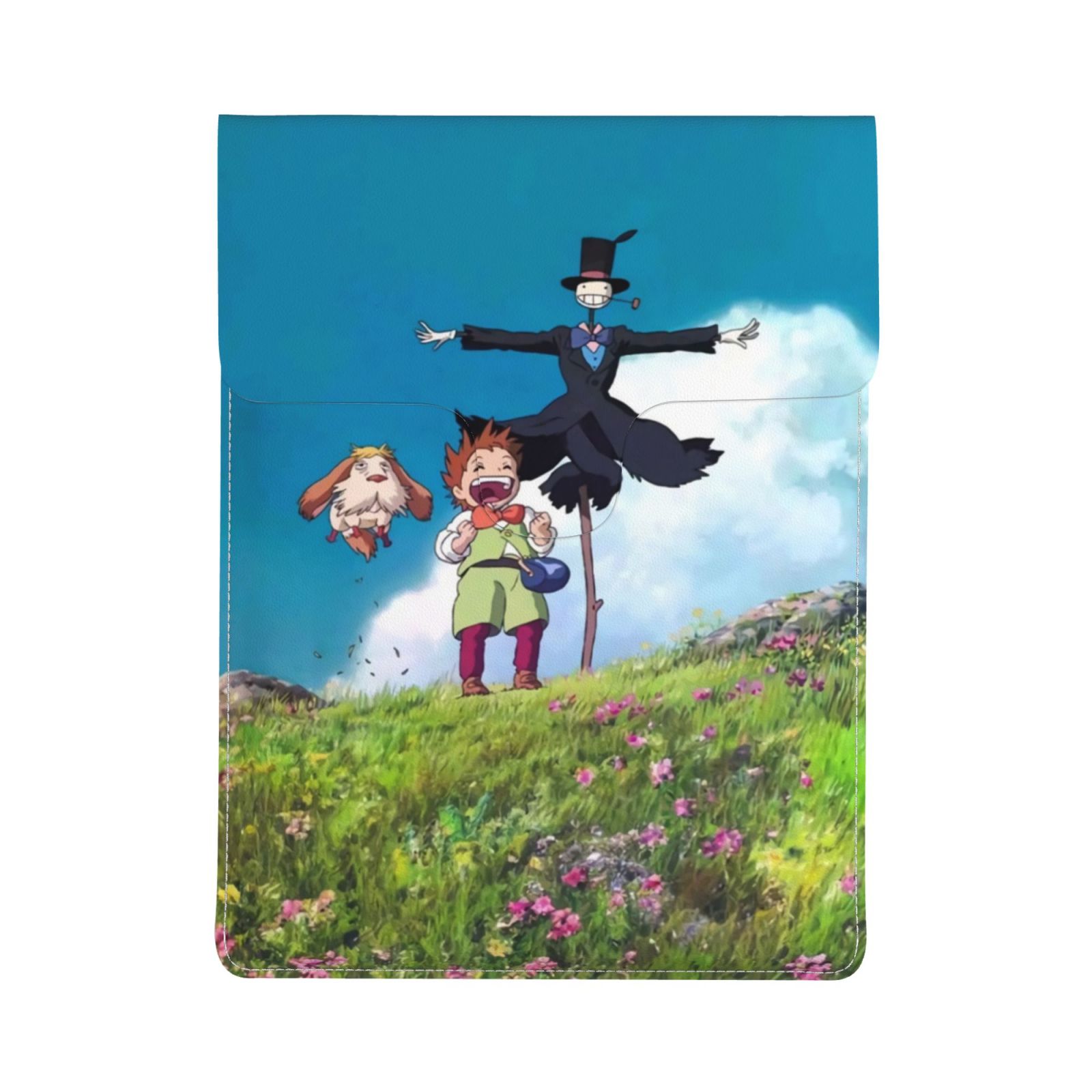 Howl'S Moving Castle Leather Laptop Sleeve Computer Case Notebook Cover ...