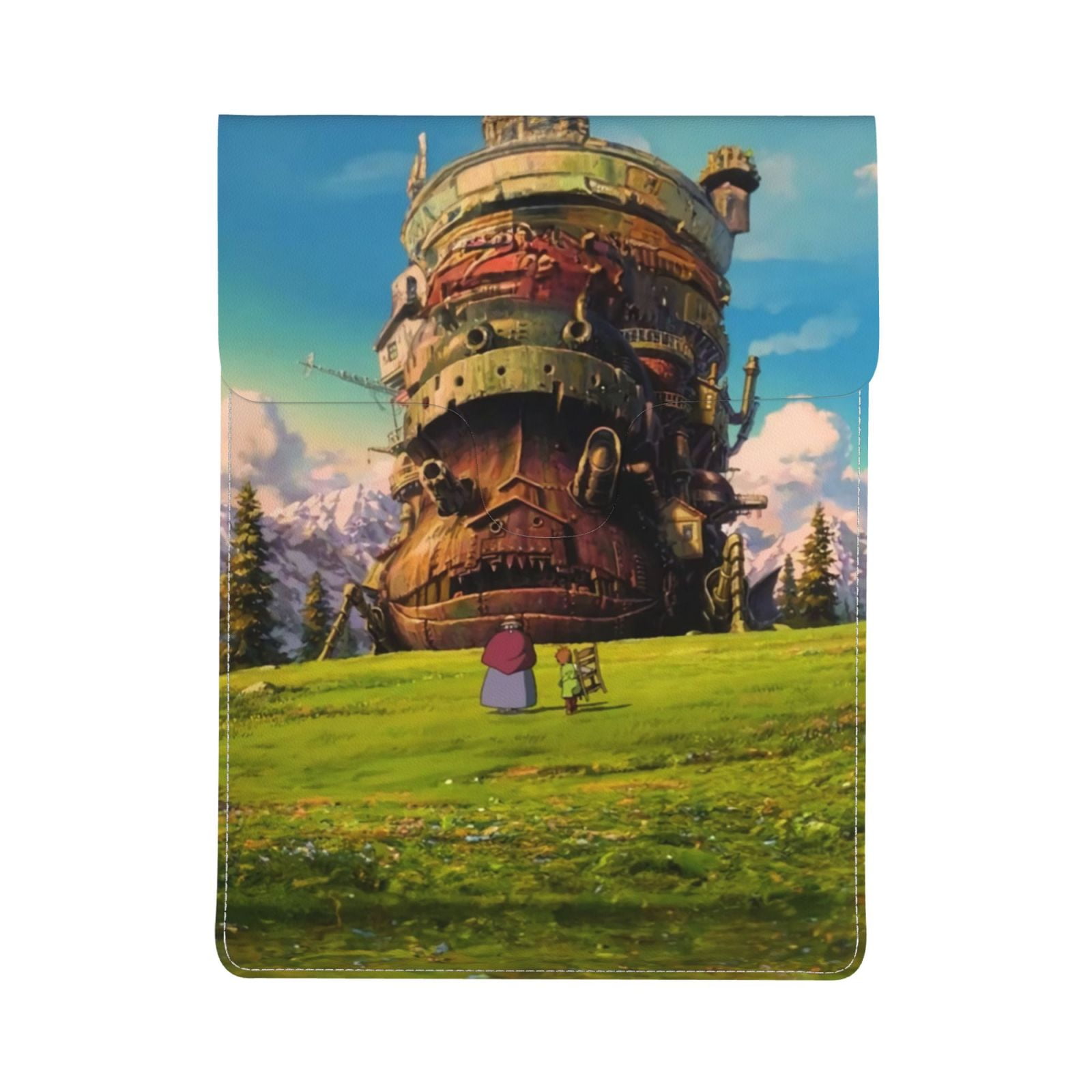 Howl'S Moving Castle Leather Laptop Sleeve Computer Case Notebook Cover ...