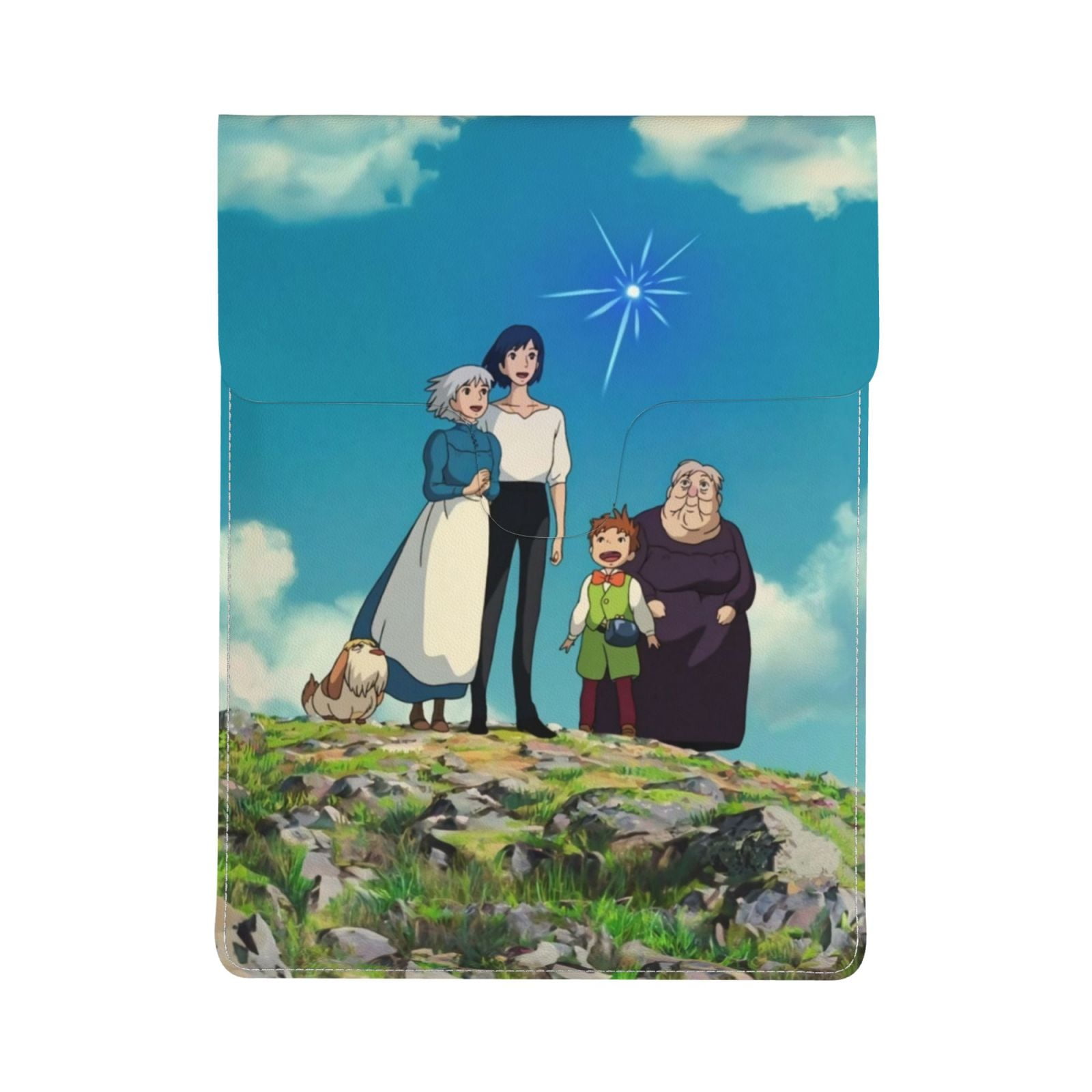 Howl'S Moving Castle Leather Laptop Sleeve Computer Case Notebook Cover ...