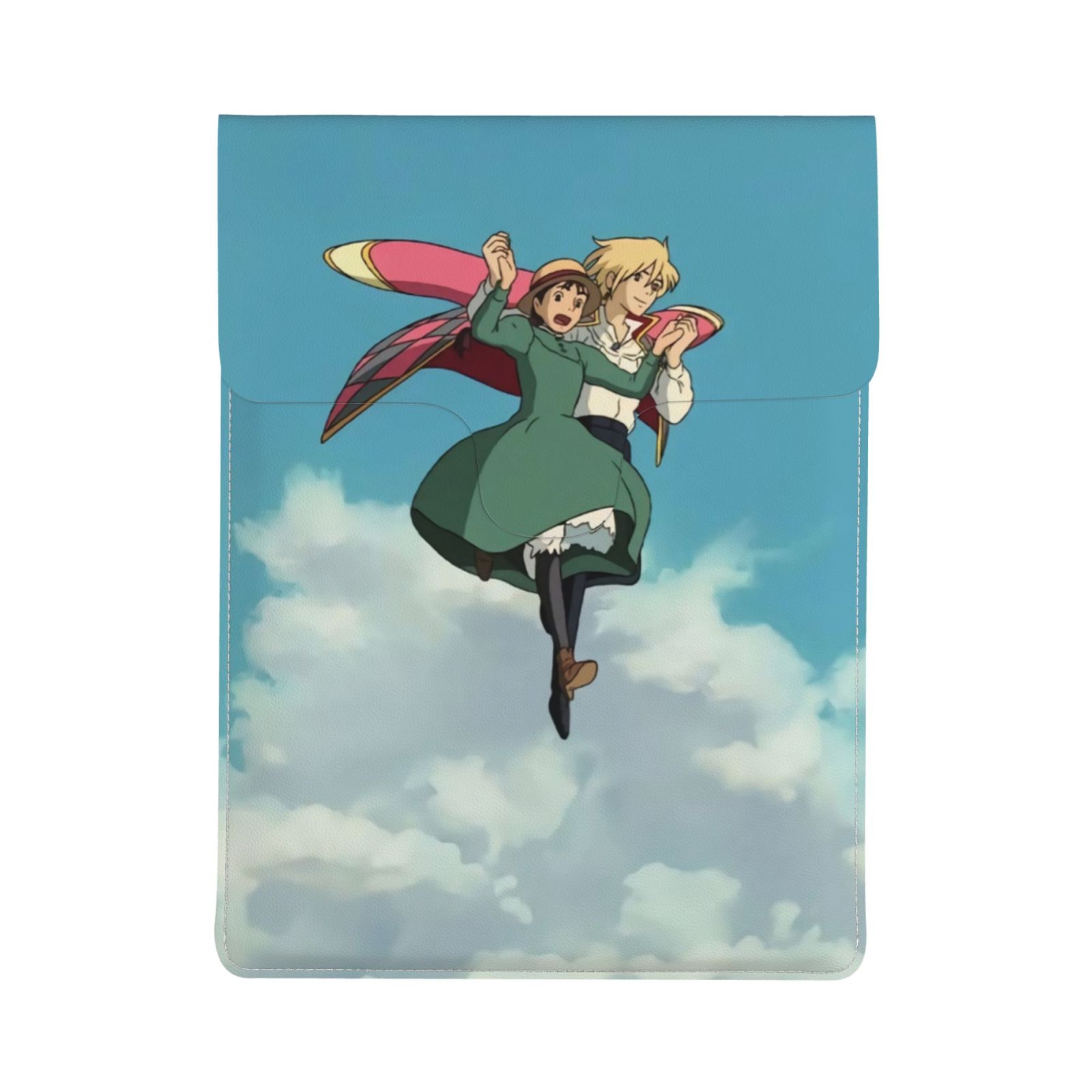 Howl'S Moving Castle Leather Laptop Sleeve Computer Case Notebook Cover ...