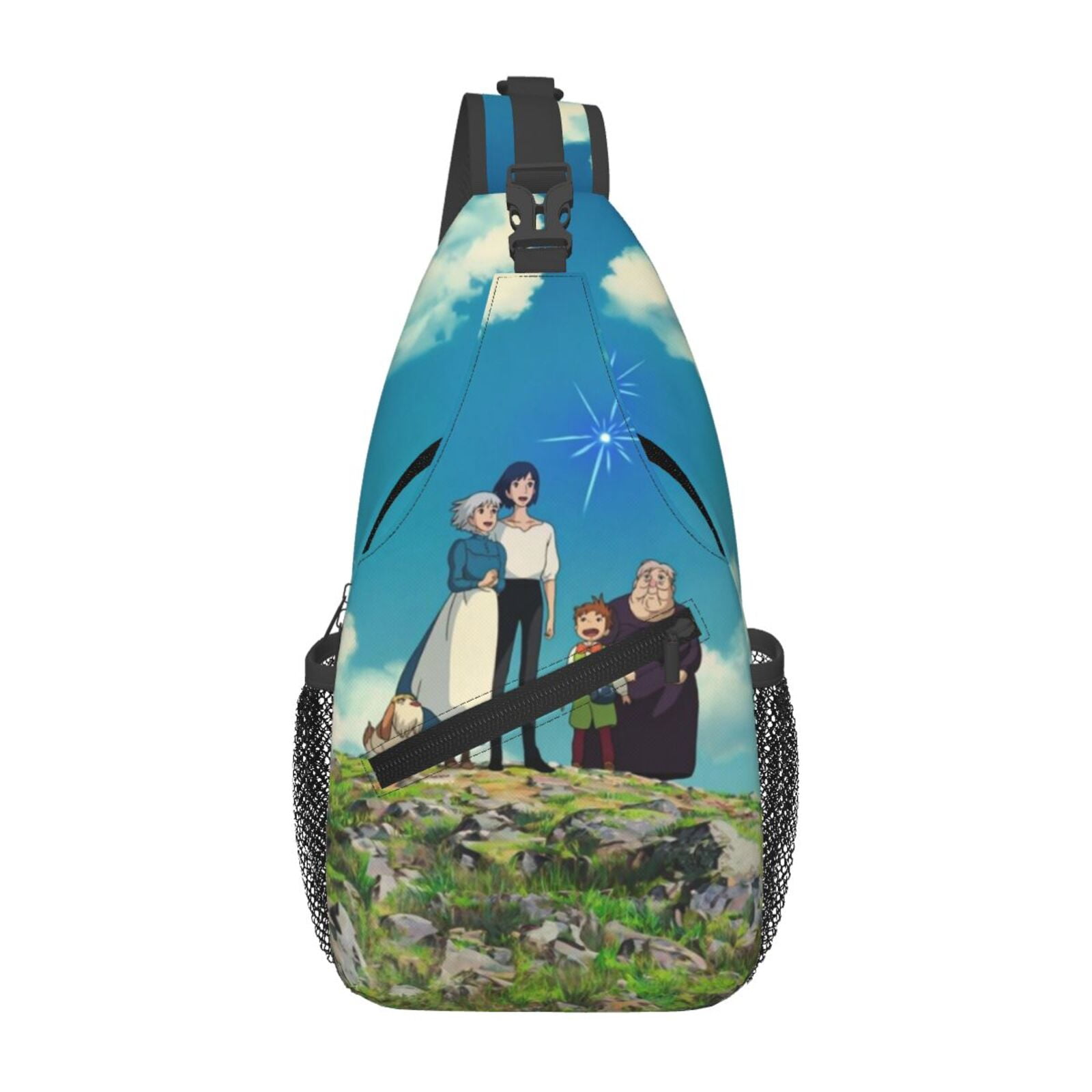 Howl'S Moving Castle Sling Bag Unisex Crossbody Backpack Casual Cross ...