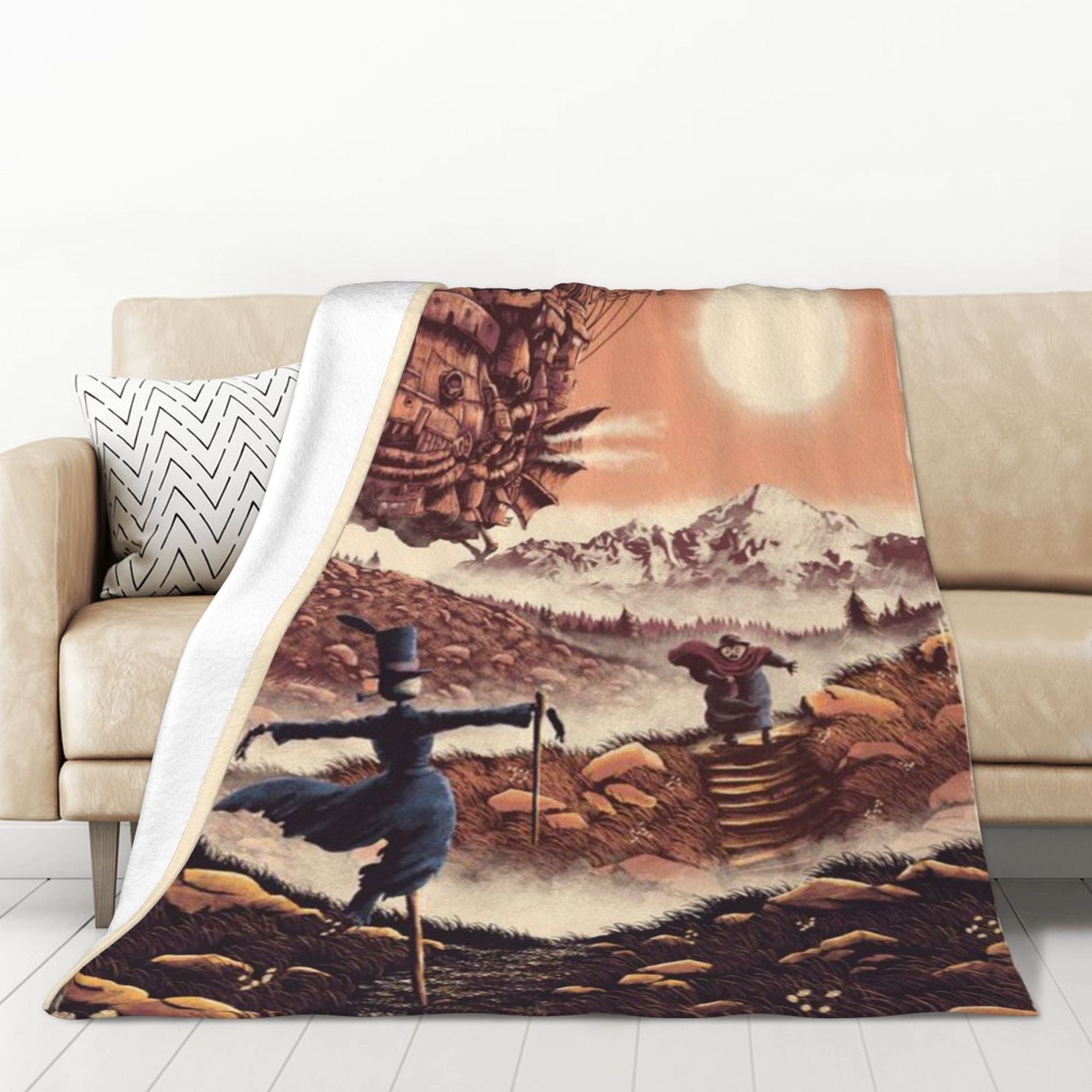Howl'S Moving Castle Throw Blanket 50"X70" Air Conditioning Blanket ...