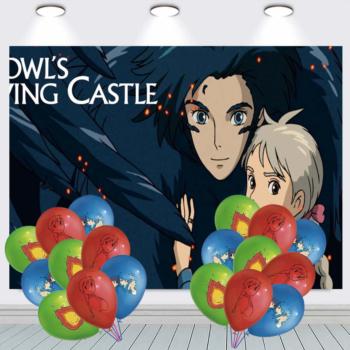 Howl's Moving Castle Backdrop Banner Balloons Party Decorations ...