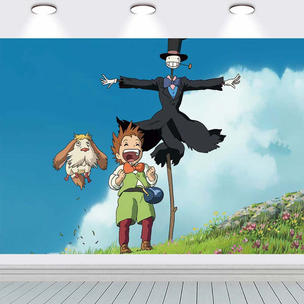 Howl's Moving Castle Background school Wall Decor Taspestry Poster ...