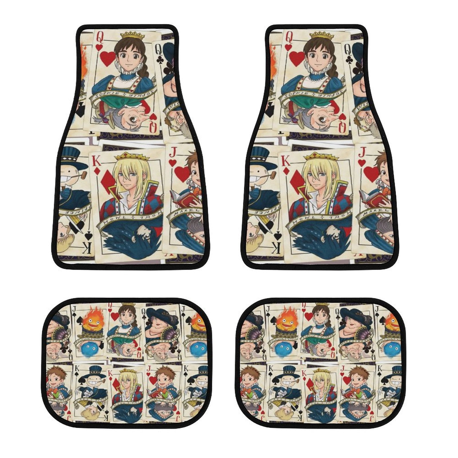 Howl's Moving Castle Car Floor Mats 4PC Set Anti Skid Vehicle Floor Mat ...