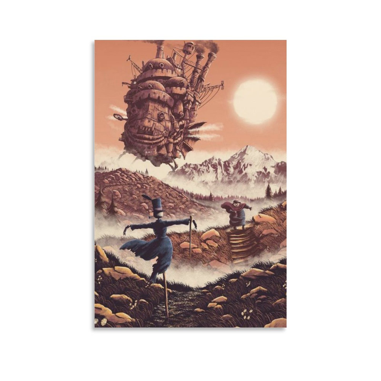 Howl's Moving Castle Paintings, 16x24inch Single Hanging Painting Home ...