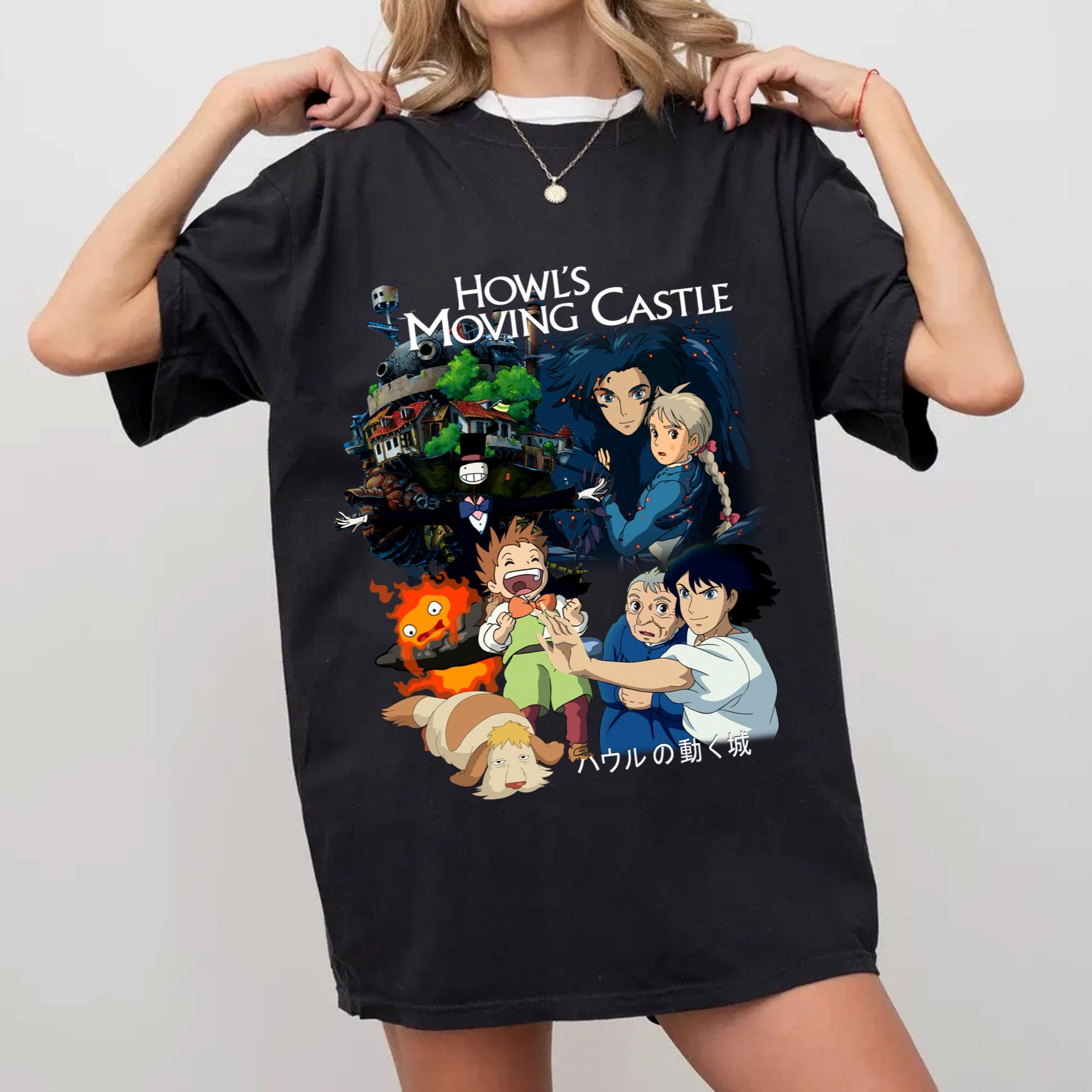 Howl's Moving Castle Shirt, Howl Shirt, Calcifer Shirt, Hayao Miyazaki ...