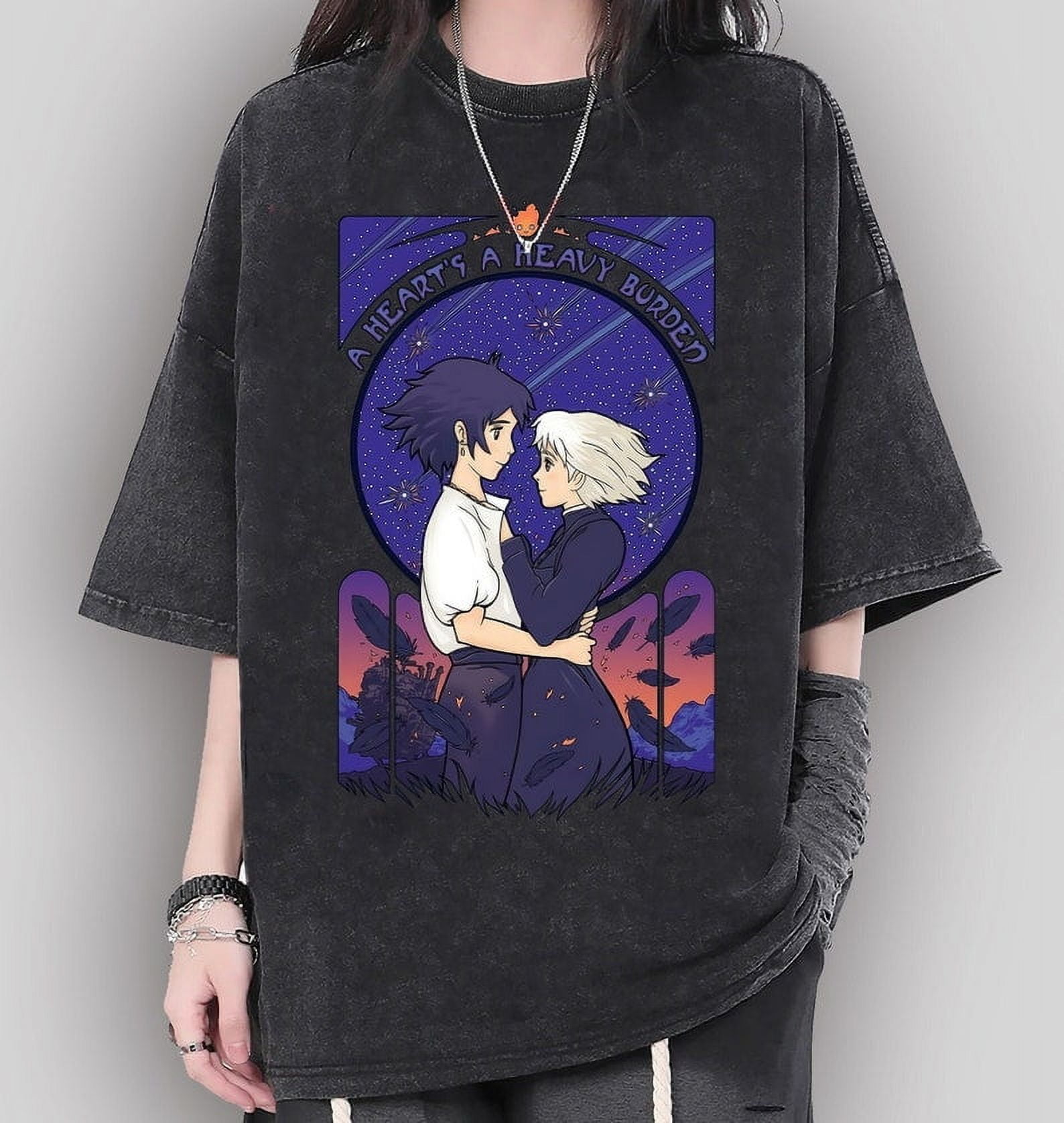 Howl's Moving Castle Shirt Howl Shirt, Calcifer Shirt, Hayao Miyazaki ...