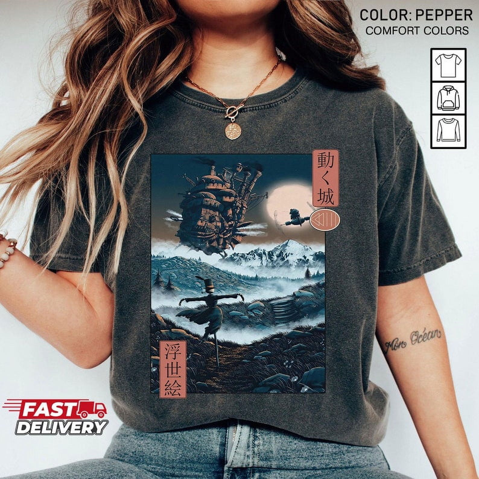 Howl's Moving Castle Shirt, Studio Ghibli Shirt, Japanese Anime Lovers ...