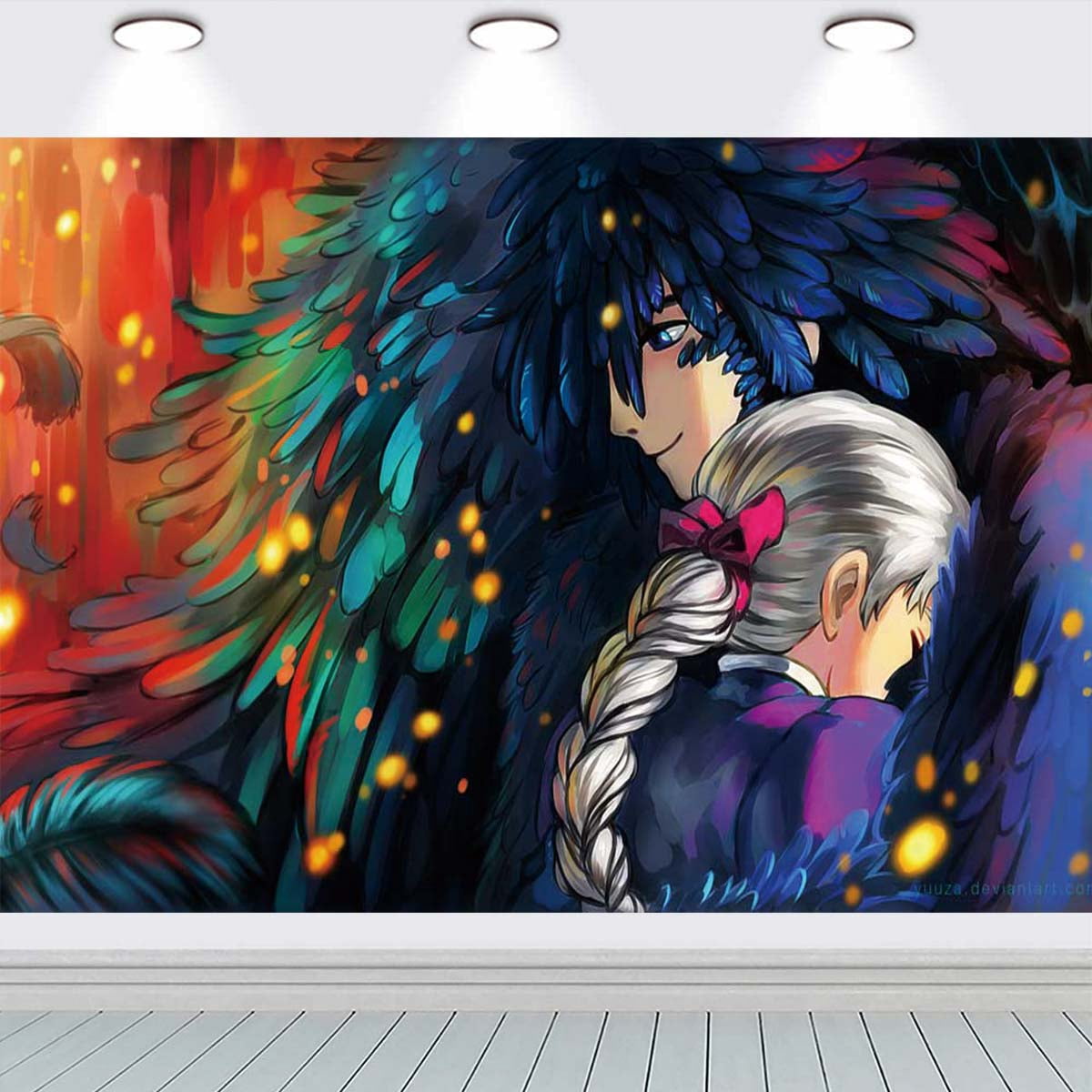 Howl's Moving Castle Taspestry Wall Decor school Background Backdrop ...
