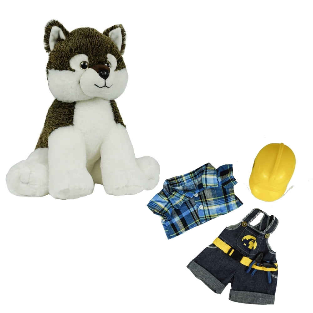 Howl the Wolf 16" Plush with Construction Worker Outfit and HardHat ...