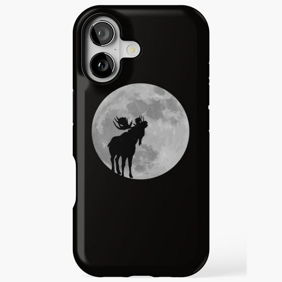 Howling Moose Full Moon Funny Lover Gift Phone Case 17 16 15 14 13 12 ...