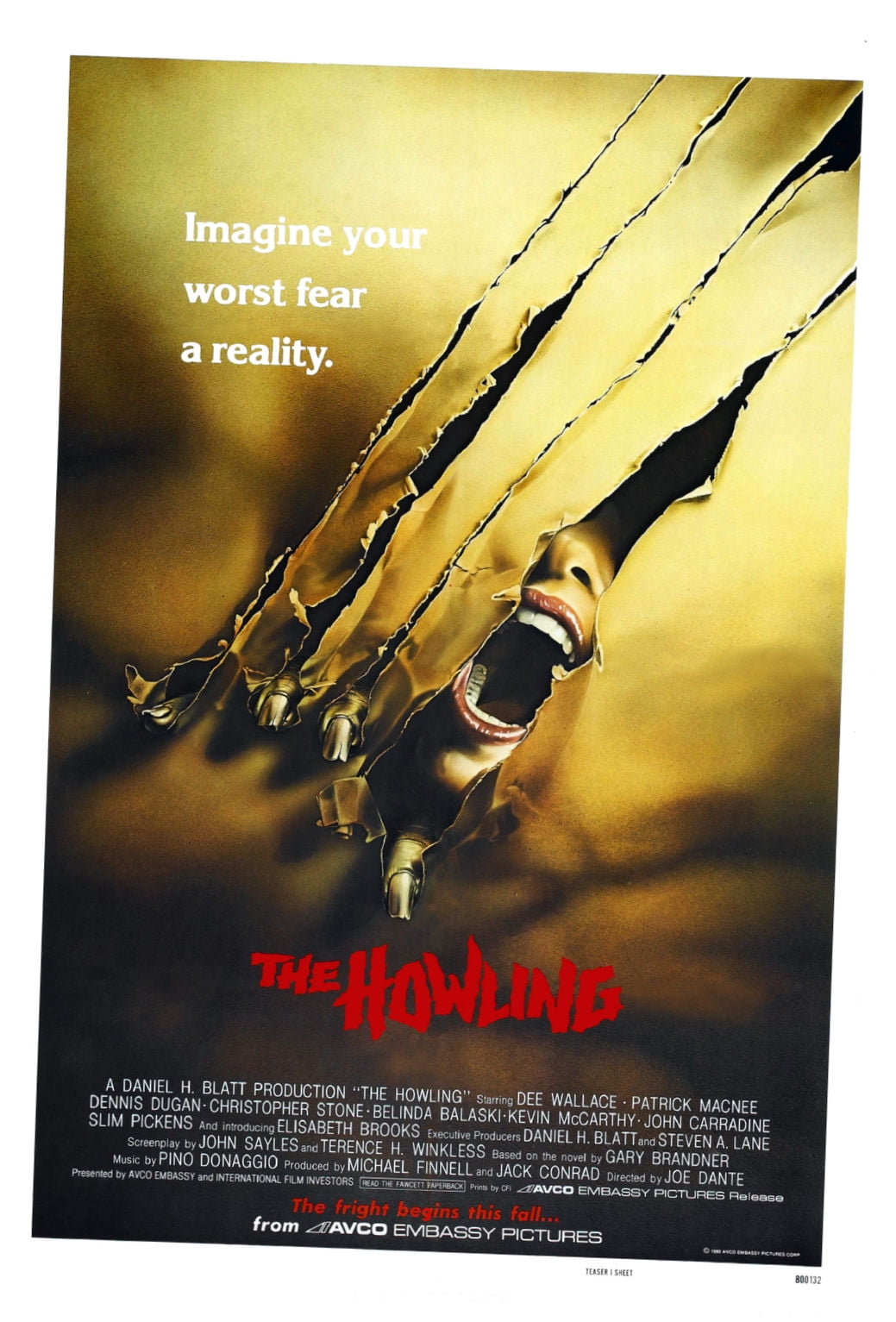 Howling The Movie Poster Metal Sign 8Inx 12In Metal Print 8x12 Square ...