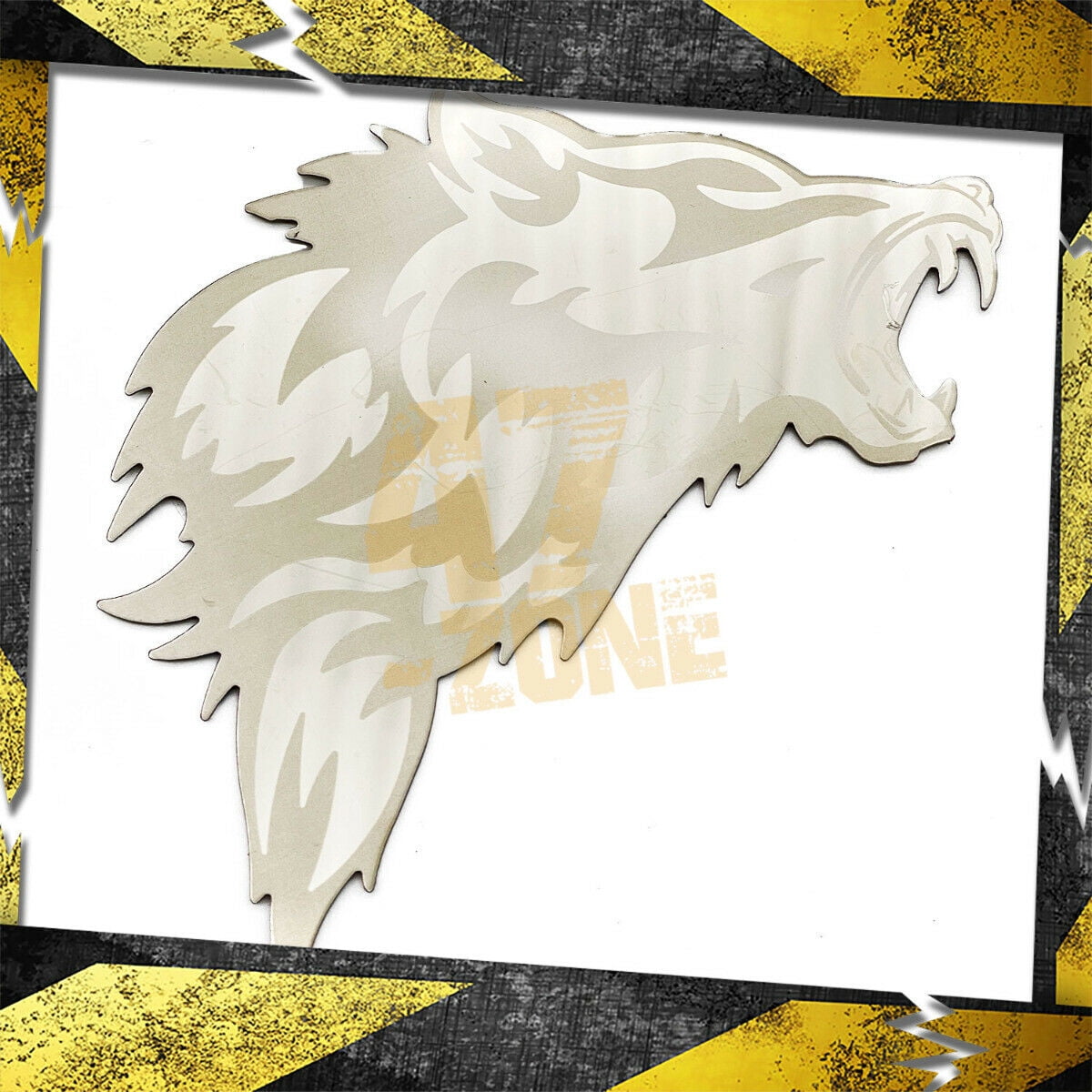 Howling Wolf 3D Car Emblem Badge Decal Sticker | Universal Vehicle ...