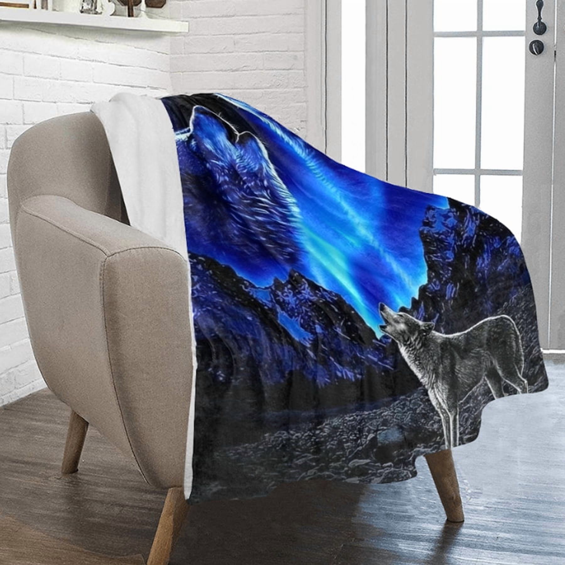 Howling Wolf Blanket, 50" x 60" for Boys, Girls, and Kids - Super soft ...