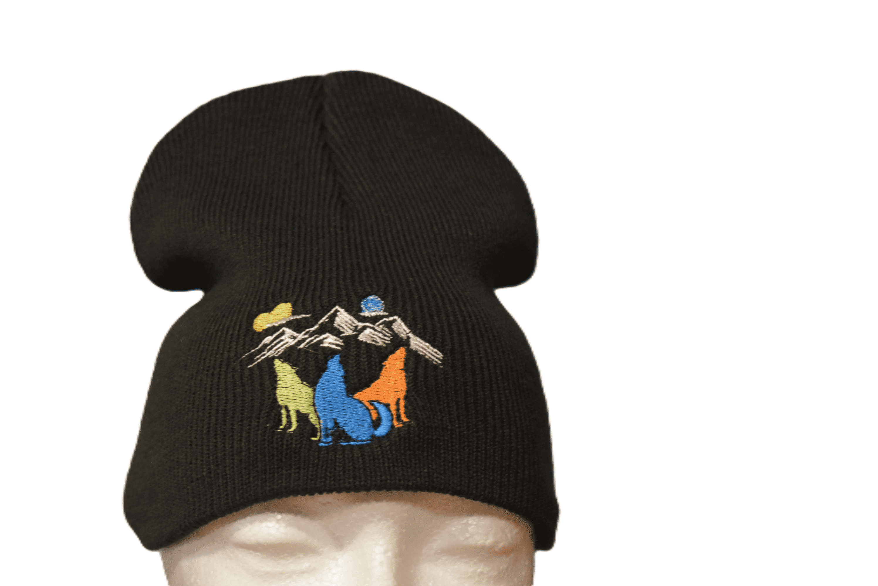Howling Wolf Clothing Cold Weather Benie Tribal Wolf - Black - Walmart ...