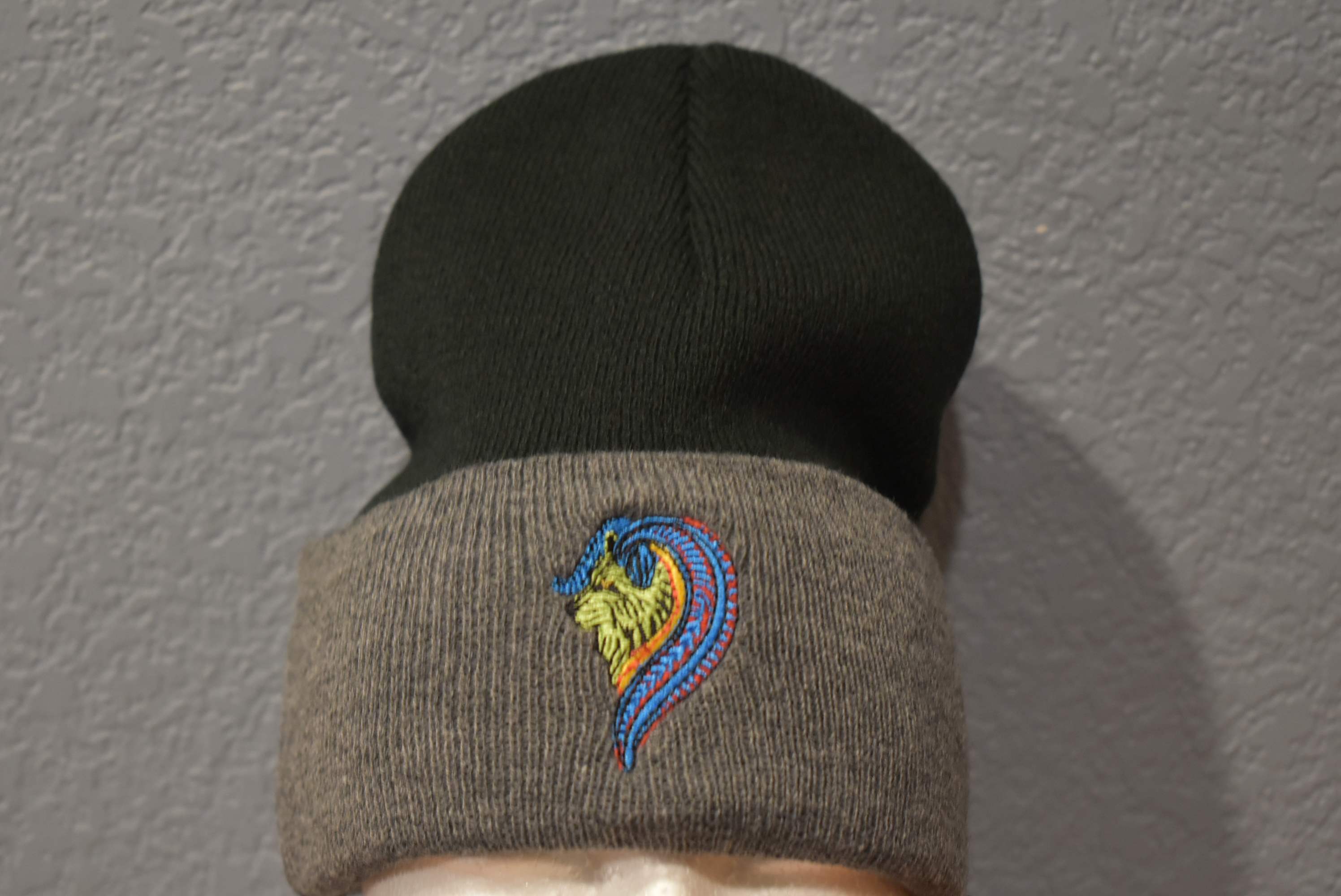 Howling Wolf Clothing Cold Weather Hat Tribal Wolf - Black_Oxford ...
