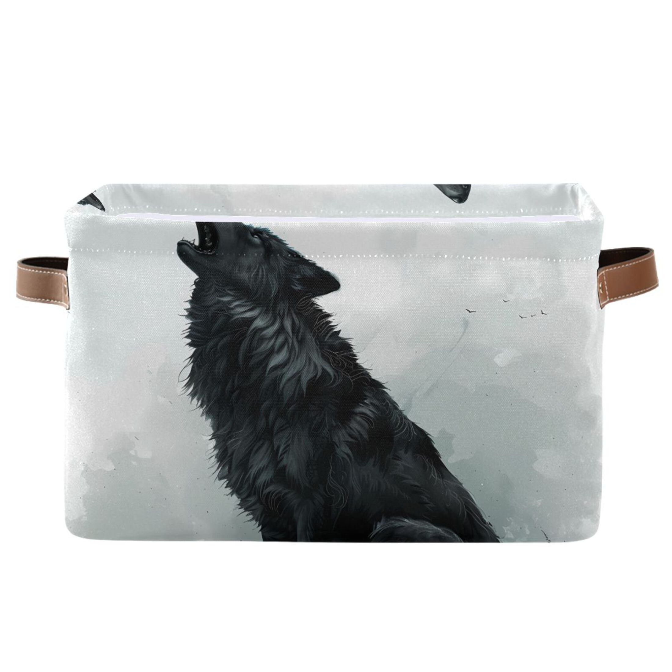 Howling Wolf Storage Basket Large Bin Laundry Boxes Toys Foldable Home ...