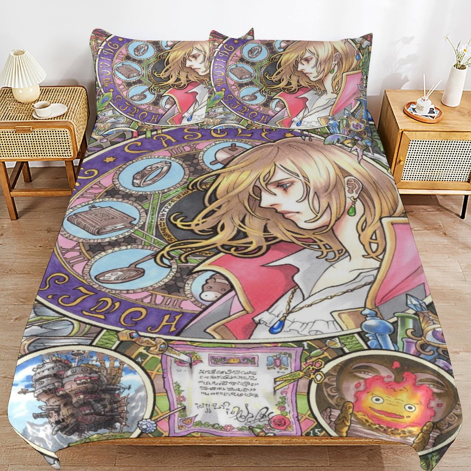 Howls Moving Castl 3 Piece Anime Comforter Bedding 1 Set Super Soft ...