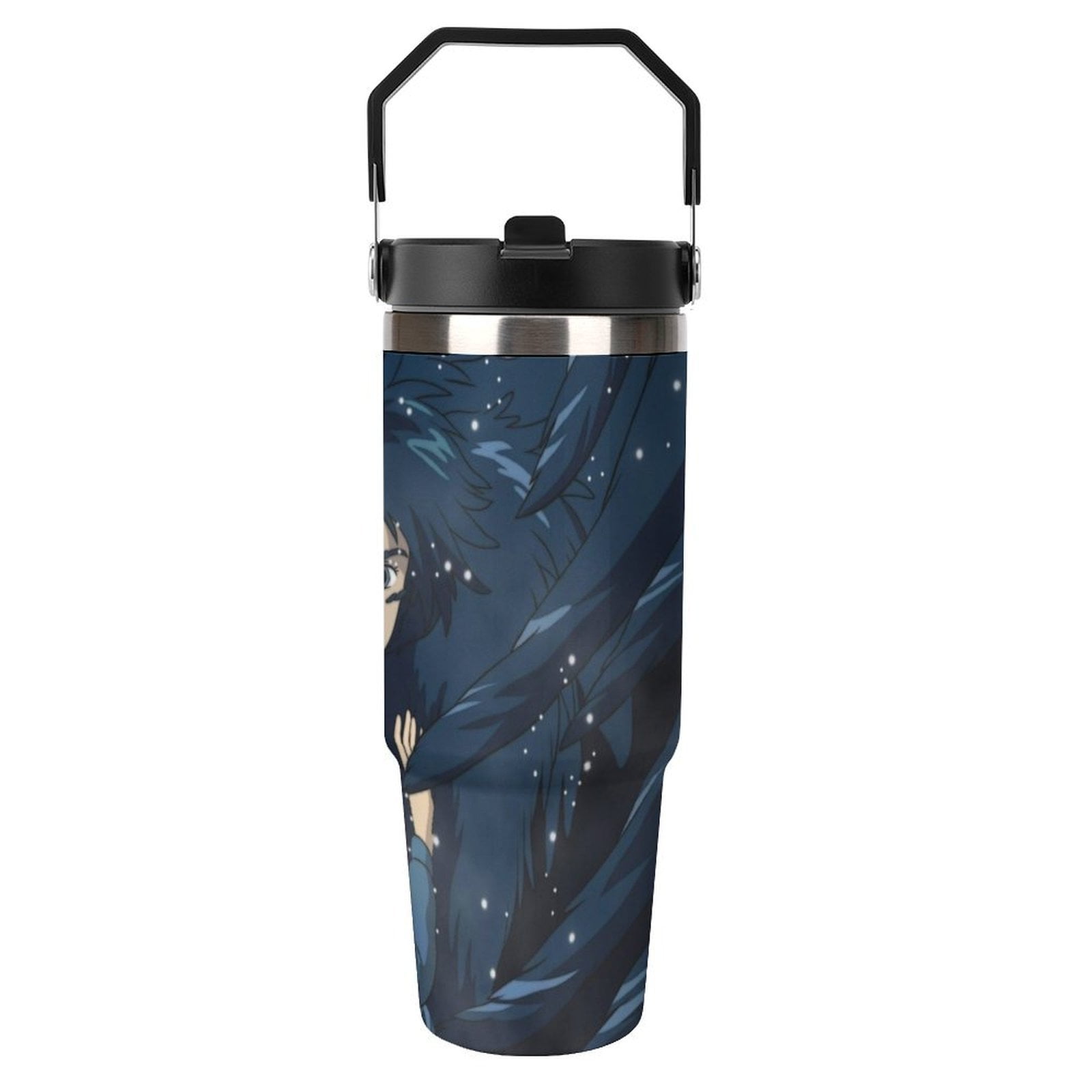 Howls Moving Castle 30 OzTumbler with Handle And Straw, Stainless Steel ...