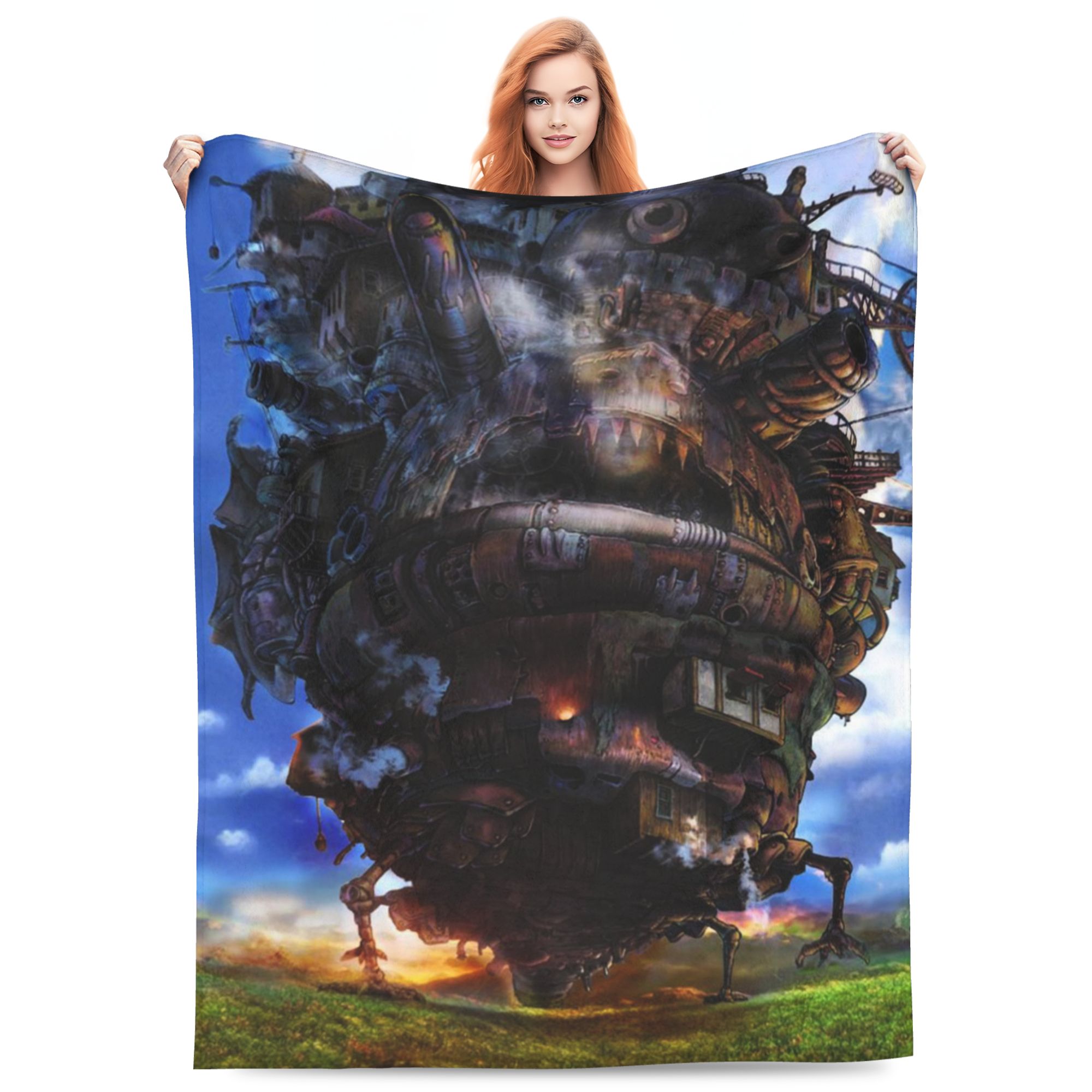 Howls Moving Castl Bed Blanket 3D Printed Throw Blanket Lightweight ...