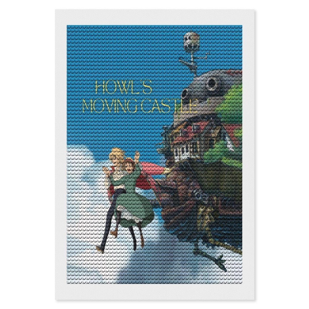 Howls Moving Castle Diamond Art Kits DIY 5D Anime Painting by Number ...