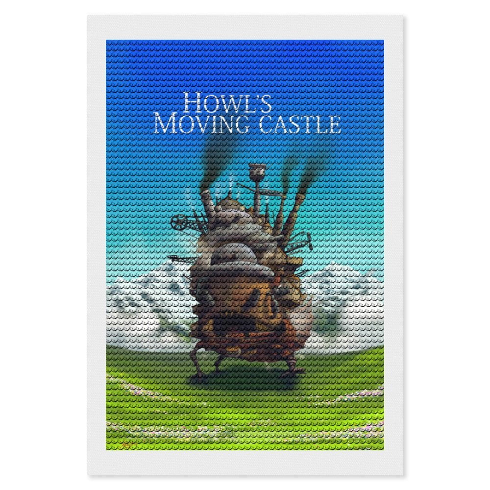 Howls Moving Castle Diamond Art Kits DIY 5D Anime Painting by Number ...