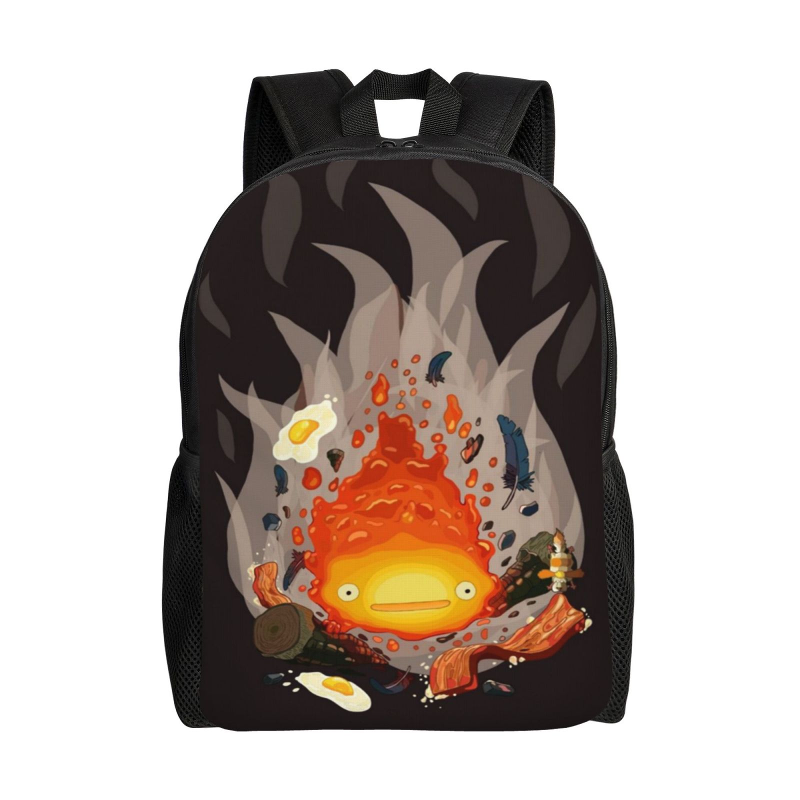 Howls Moving Castle Fire Backpack Cute Anime Large Capacity ...
