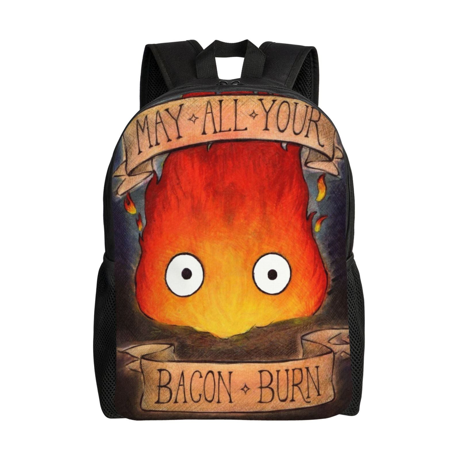 Howls Moving Castle Fire Backpack Cute Anime Large Capacity ...