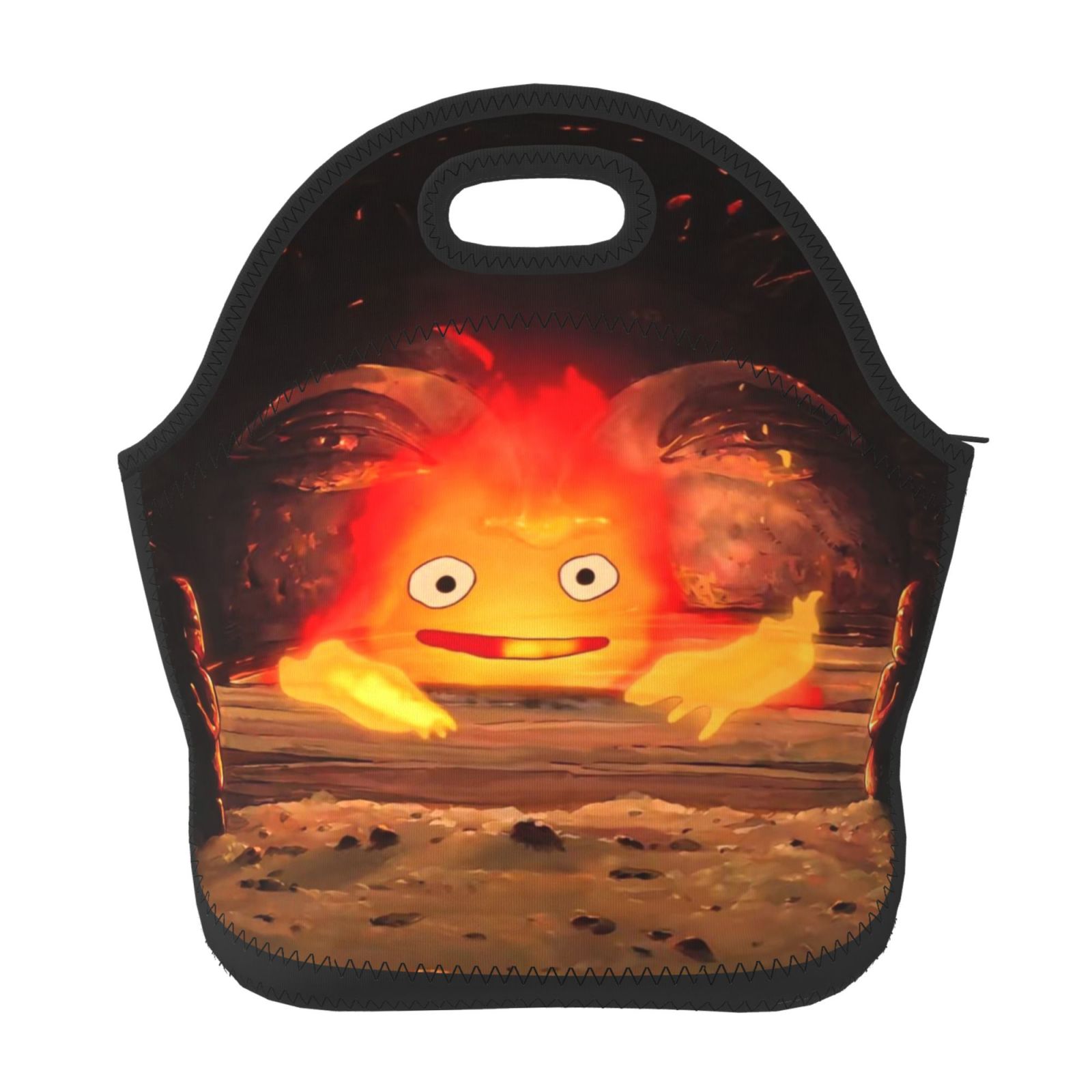 Howls Moving Castle Fire Lunch Bag Anime Reusable Lunch Box Portable ...