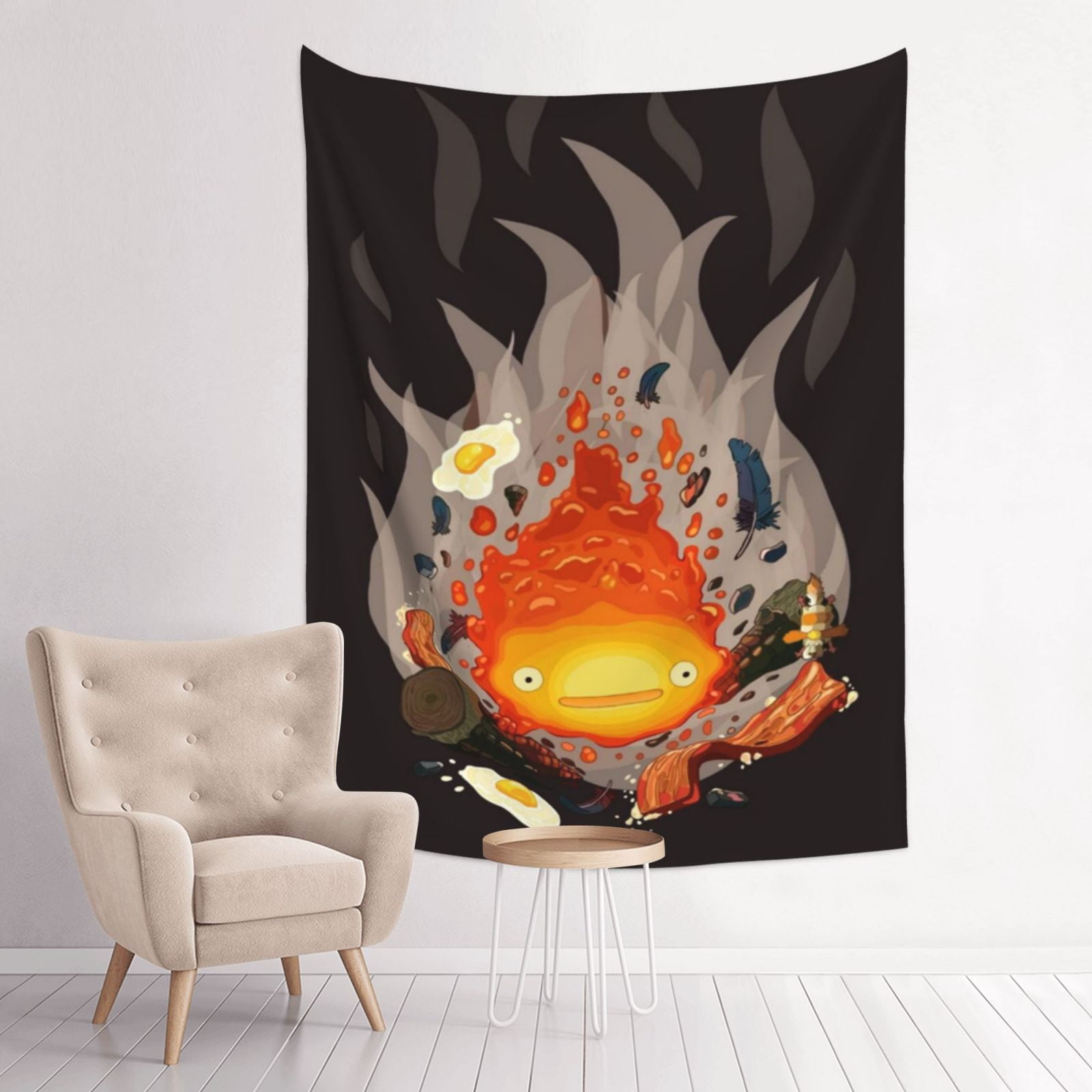 Howls Moving Castl Fire Tapestry Anime Poster Large Background Wall Art ...