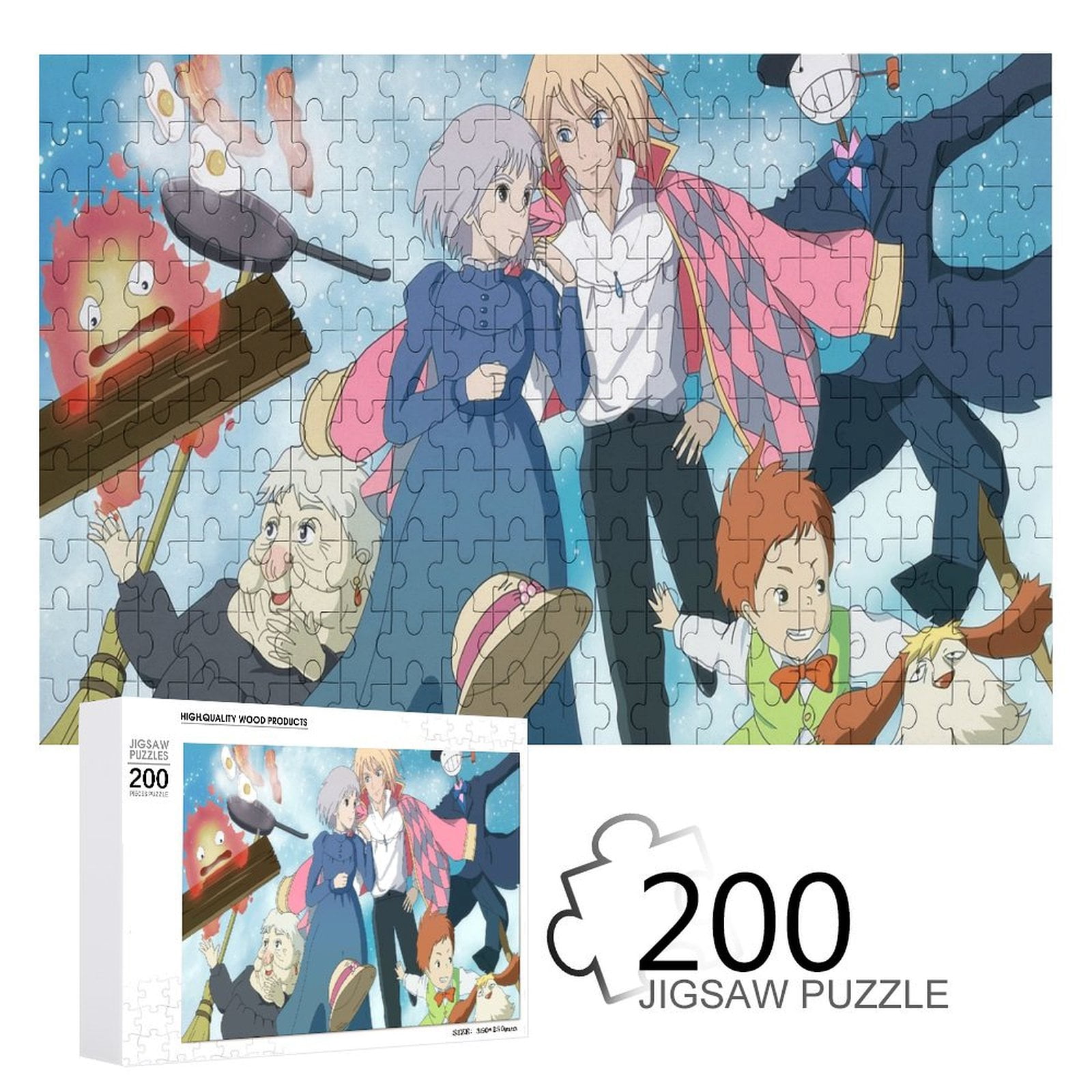 Howls Moving Castle Jigsaw Puzzle 200 Piece Art Puzzles for Adults Kids ...
