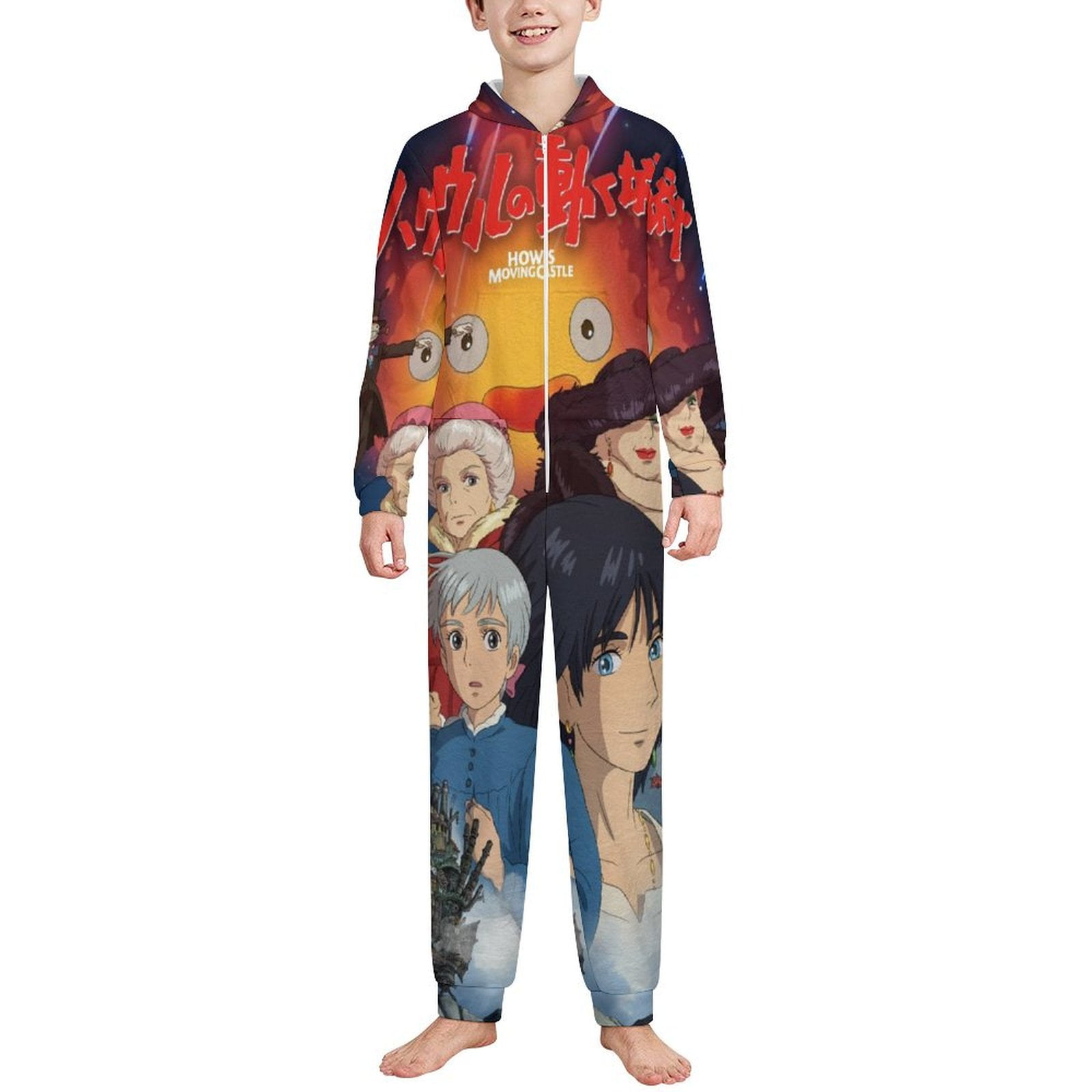 Howls Moving Castle Kids Union Suit One Piece Pajama Onesie Sleepwear ...